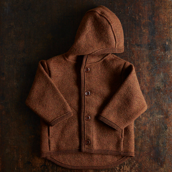 Baby/Kids’ Boiled Merino Wool Jacket in brown - sizes 6 mth-10 yrs ...