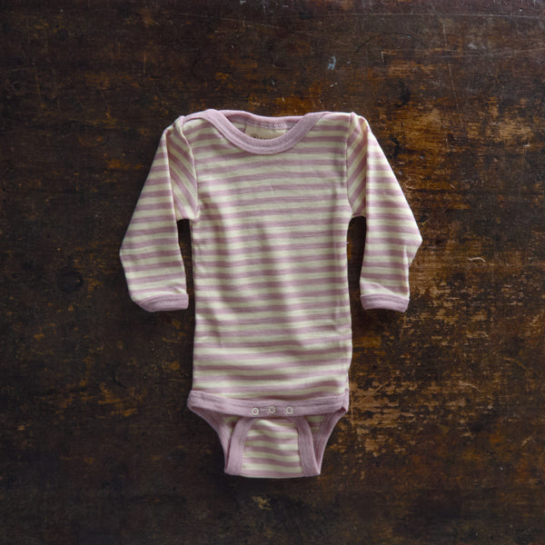 Baby/Children’s Merino Wool Body in natural with purple stripes - sizes ...