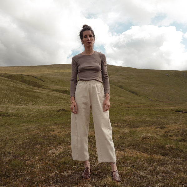 Women’s Cotton Pants in white - sizes Small to Large – MamaOwl