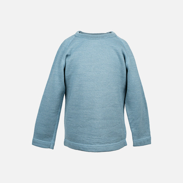 Baby & Kids Merino Wool/Silk Terry Top - Aqua – MamaOwl