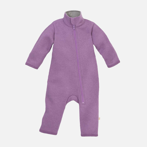 Baby & Kids light weight boiled wool zip overall in lilac- sizes 0m-2 ...