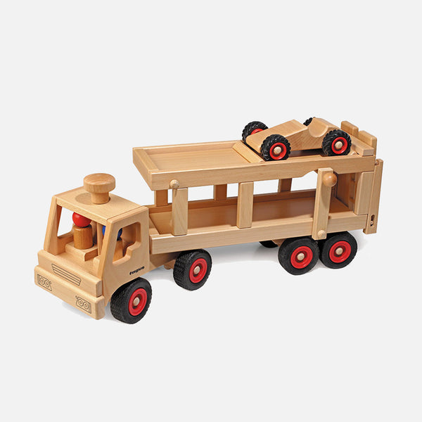 Large Wooden Car Transporter – MamaOwl