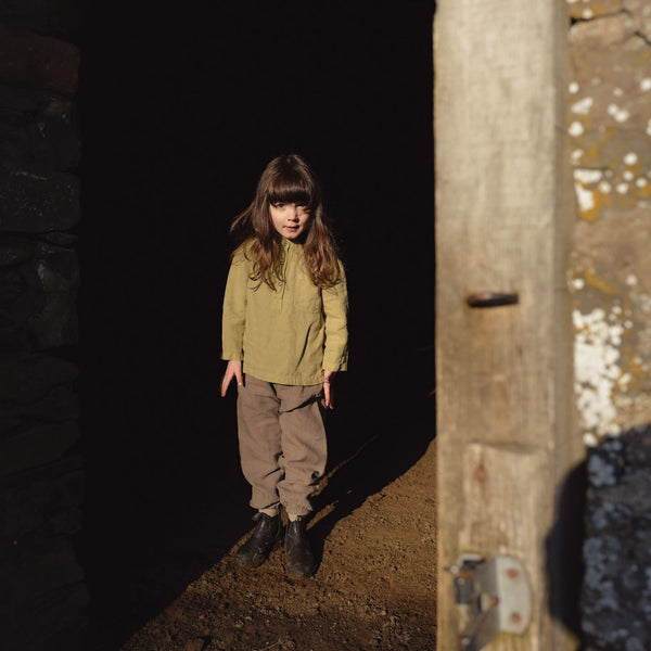 Baby/Children’s Linen Shirt in green - sizes 1-10 years – MamaOwl