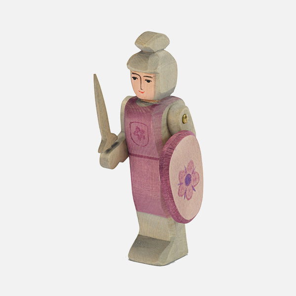 Handcrafted Wooden Standing Knight - Red – MamaOwl
